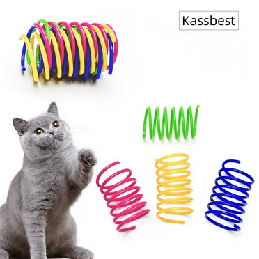 Cat Spring Toys (60 Pack), Playful Coils for Kittens, Coil Plastic for ...