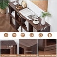 Joaxswe 52" Wood Horizontal 8-Cube Bookshelf, Farmhouse Long Bookcase ...