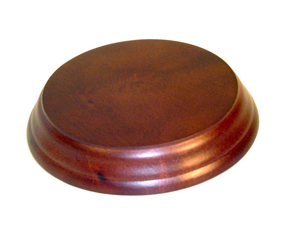 National Artcraft® 4" Round Wood Display Base - Walnut Finish (Pkg/1 ...