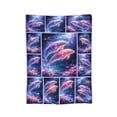Galaxy Dolphin Ocean Art Blanket for Couch Bed Cosmic Sea Fantasy ...