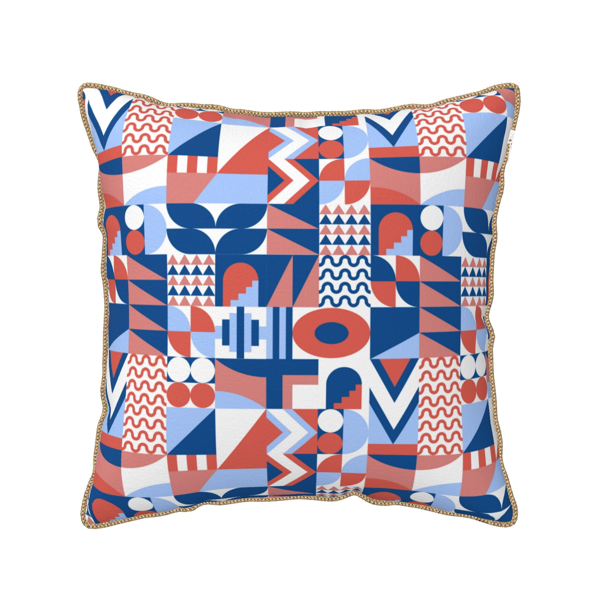 ZNDUO Flat Color Blue Block Pattern Throw Pillows for Couch-Indoor ...