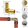 40pcs 1/2" PEX Fittings, PEX Brass Crimp Fitting Combo with Tees"T ...