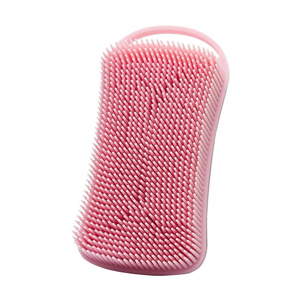Soft Silicone Body Scrubber Dual Use Head Scrubber Use Pink - Walmart.ca