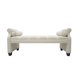 Jocelyn Tufted Roll Arm Entryway Bench, Sky Neutral - Walmart.com
