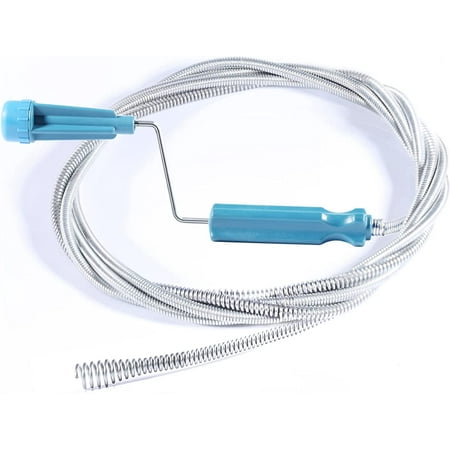 PERTTYUNG Drain Cleaning Coil 2.6m x 6mm Spiral Drain Unclog With Drill ...