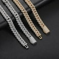 Width 10MM Big Iced Out Chain Link Necklaces, Solid Thick Hip Hop Miami ...