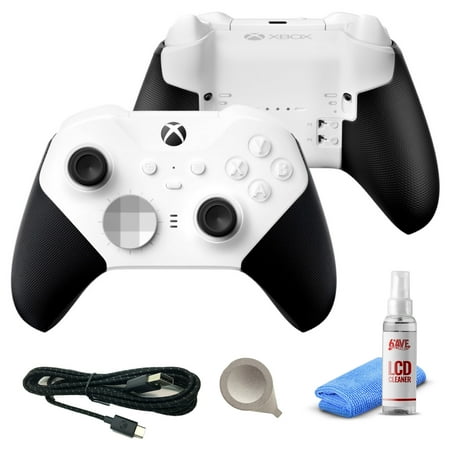 Xbox Elite Series 2 Wireless Controller Core - White with Cleaning Kit ...