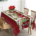 Christmas Tablecloth Rectangle 60 x 120, Christmas Tree Poinsettia ...