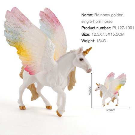 Amyove Simulation Mythical Elf Model Rainbow Single-horn Horse Elf ...