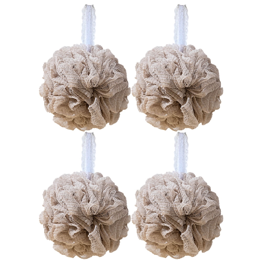 4 large non-loose bath flower bath balls Lace bath balls Bath back rub ...
