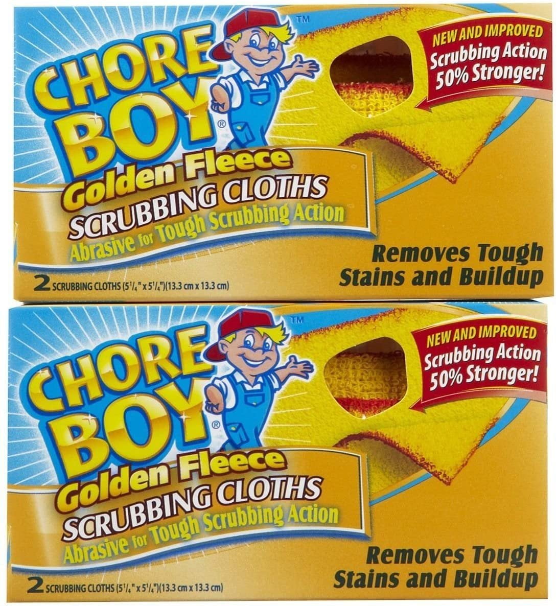 Chore Boy Golden Fleece Scrubbing Cloths 2-Units per Pack 12-Pack Total ...