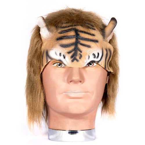 HMS Anime Tiger Headpiece Latex Front with Full Plush Brown One Size ...