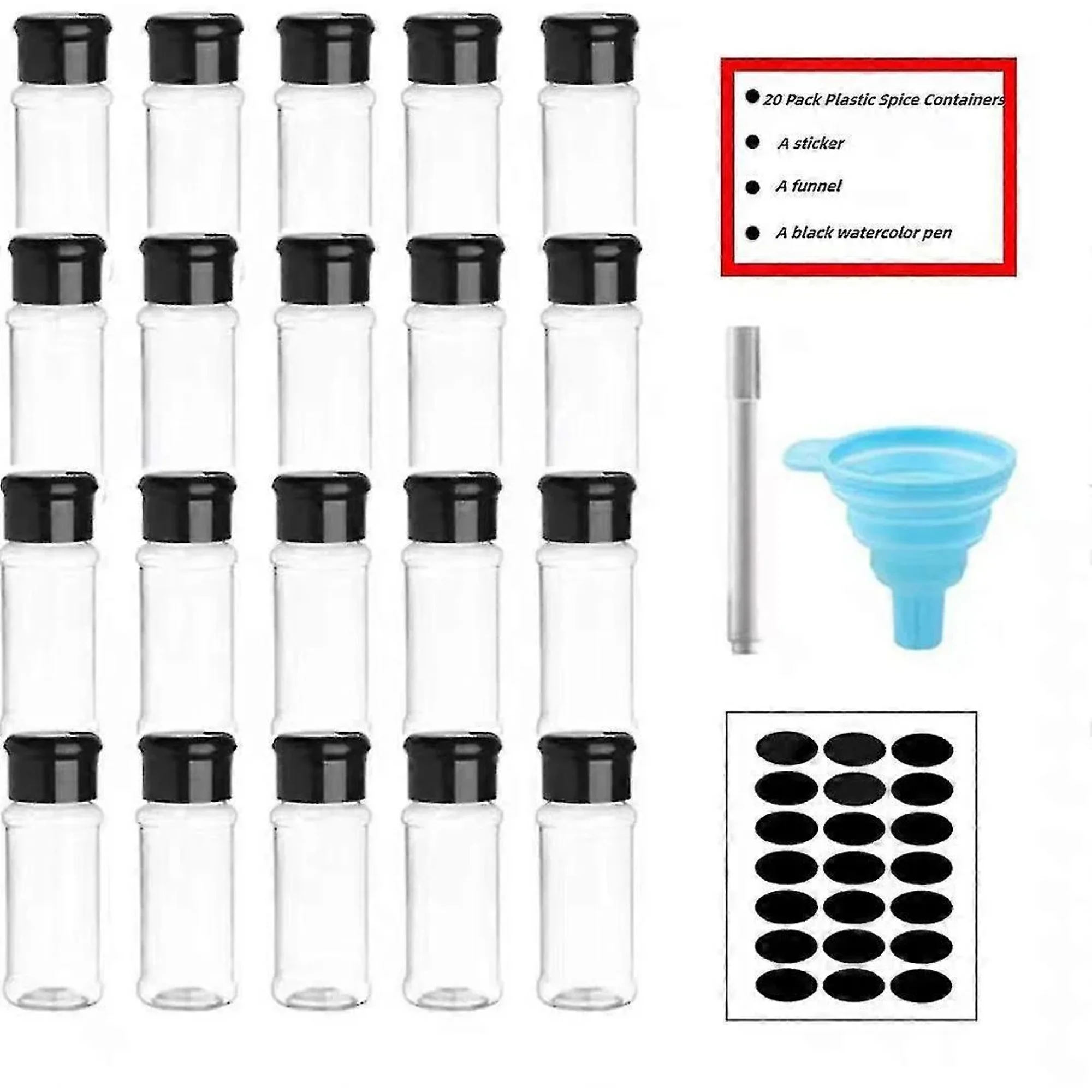 Click here for Topzoulun 20 Pack Plastic Spice Containers  Clear... prices