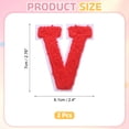 Uxcell 2 Pcs Letter-V Iron-on Patches, Chenille Letters Patches Cute ...