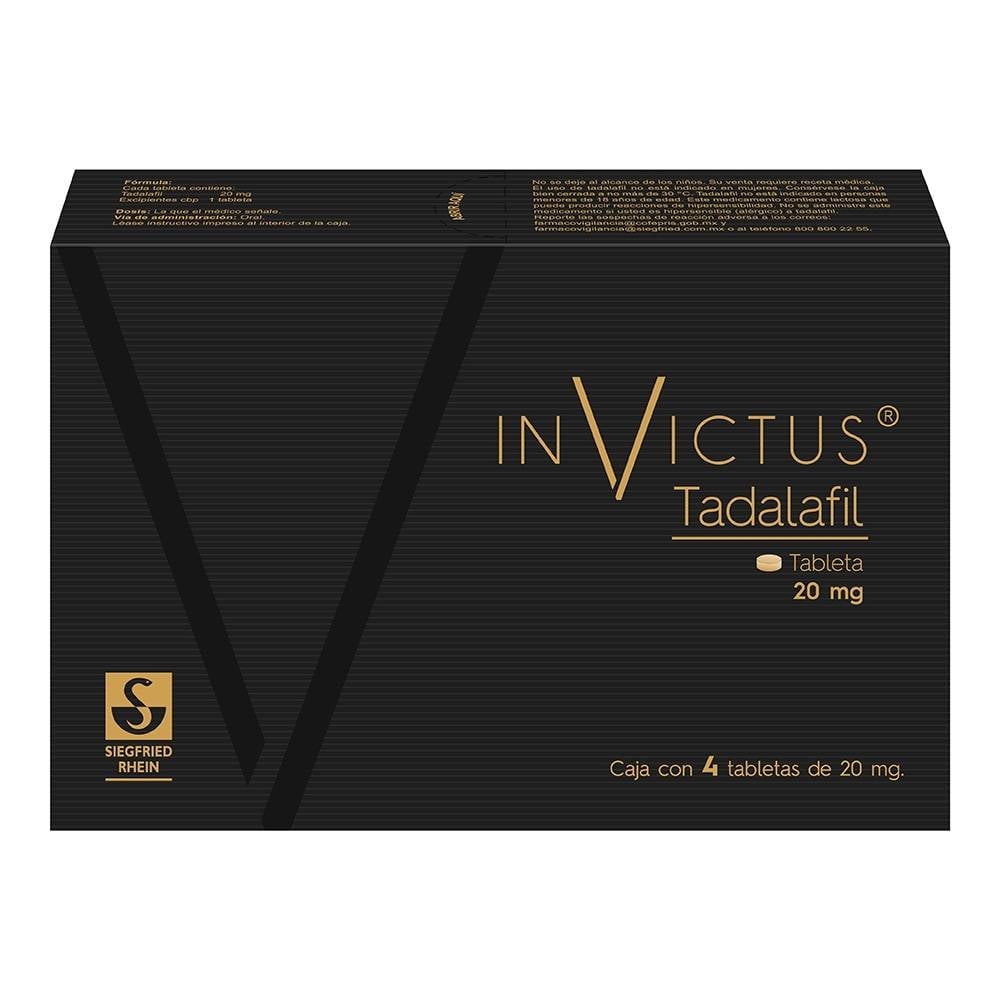 Invictus 4 tabletas 20 mg | Walmart en línea