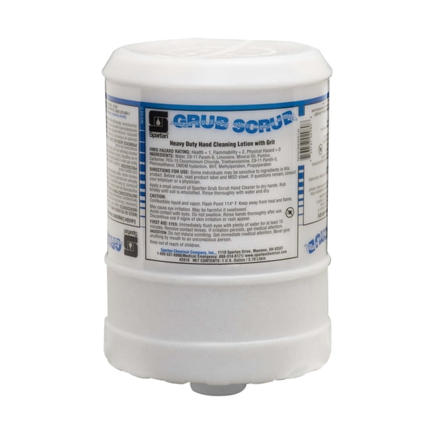Spartan Grub Scrub Hand Soap Flat Top 4Gal/Cs Takes Dispenser 419807 Or ...