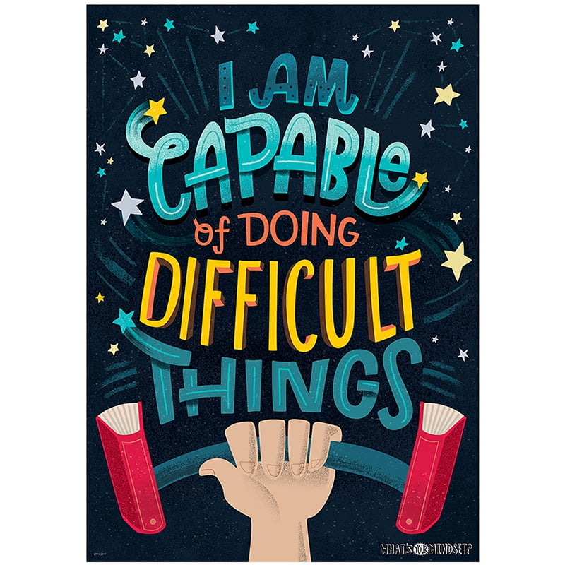I AM CAPABLE OF DOING DIFFICULT THINGS WHAT'S YOUR MINDSET? - Walmart.com