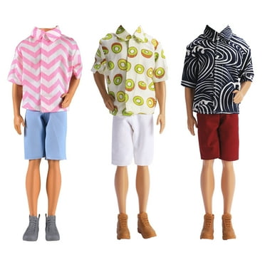 E-TING Boy Doll Outfit Toys: 3 Sets Casual Wear Clothes + 3 Pairs Shoes ...
