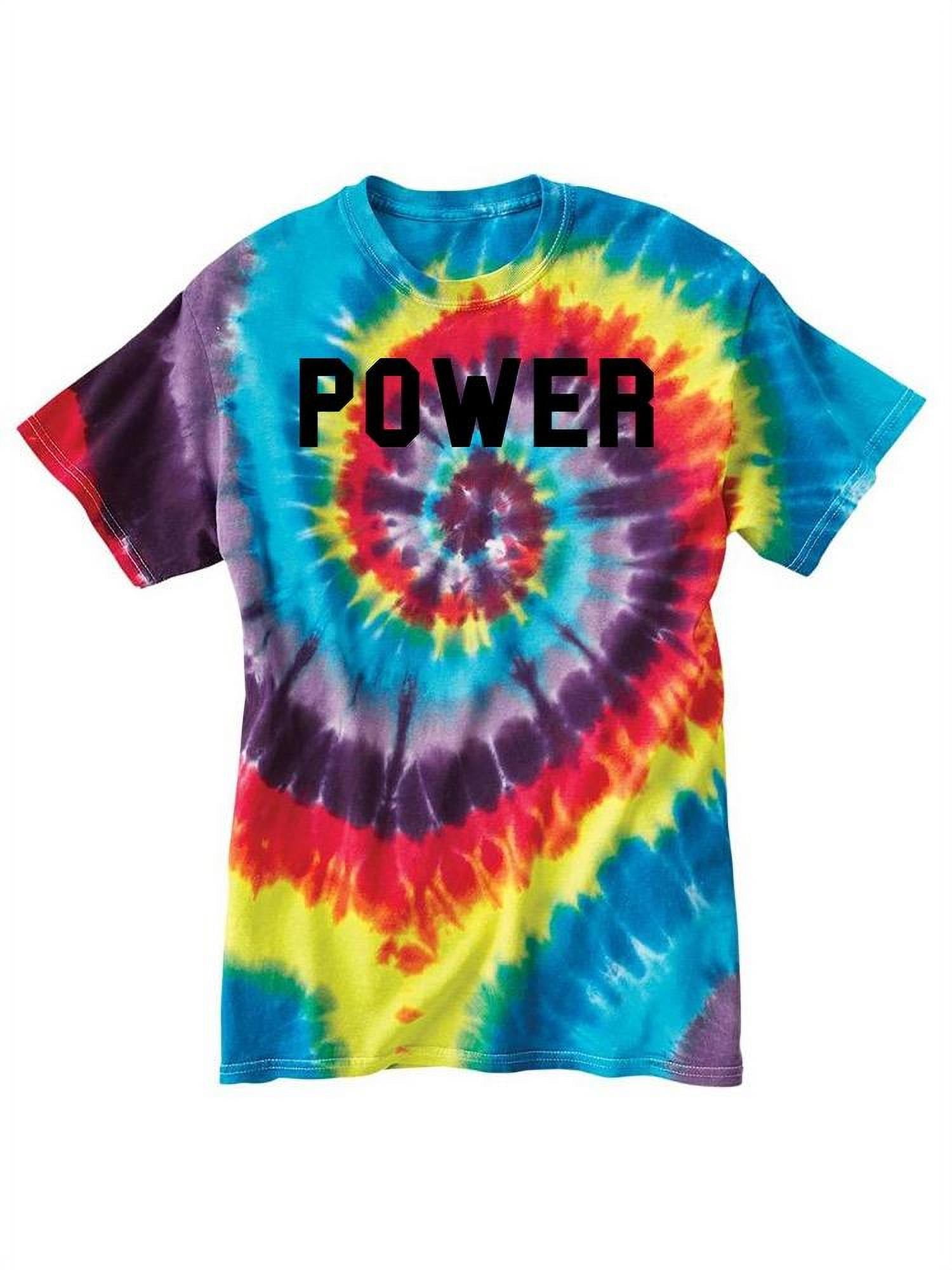 The Power Text Tie-Dye Spiral Men -Smartprints Designs, Male Small - Walmart.com