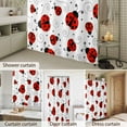 Bathroom Shower Curtain Red Ladybug Seamless Waterproof Shower Curtains ...
