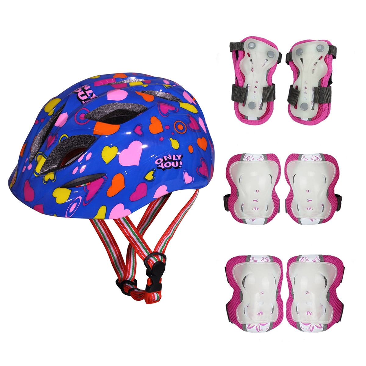 CoastaCloud Kids Skateboard Protection Set with Helmet, Knee and Elbow ...