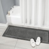 mDesign Microfiber Polyester Bathroom Mats, Set of 3 - Dark Gray ...