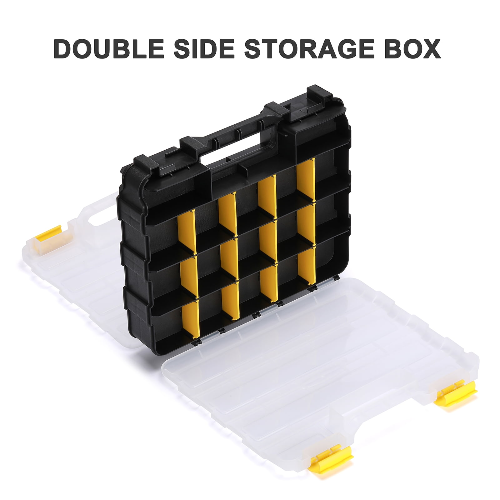 Buy CASOMAN Tool Box Organizer, Interlocking Black Small Parts ...