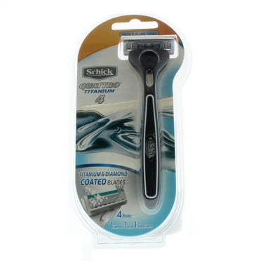 Schick Quattro Men's Midnight Razor & Cartridges, Titanium Blades ...