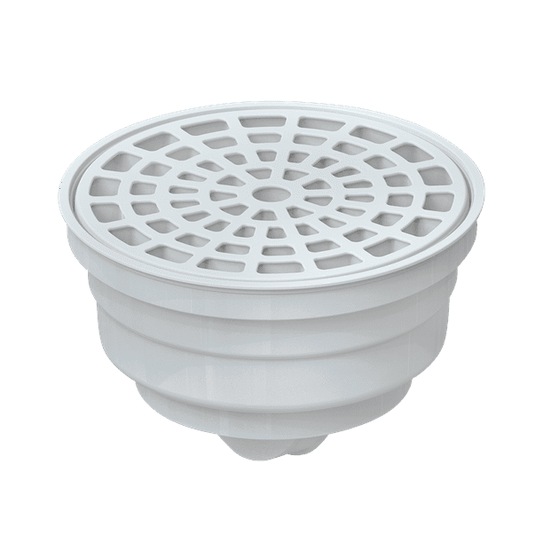 Coladera para Patio Fleximatic Blanca con Check Anti-Olores Jumbo ...