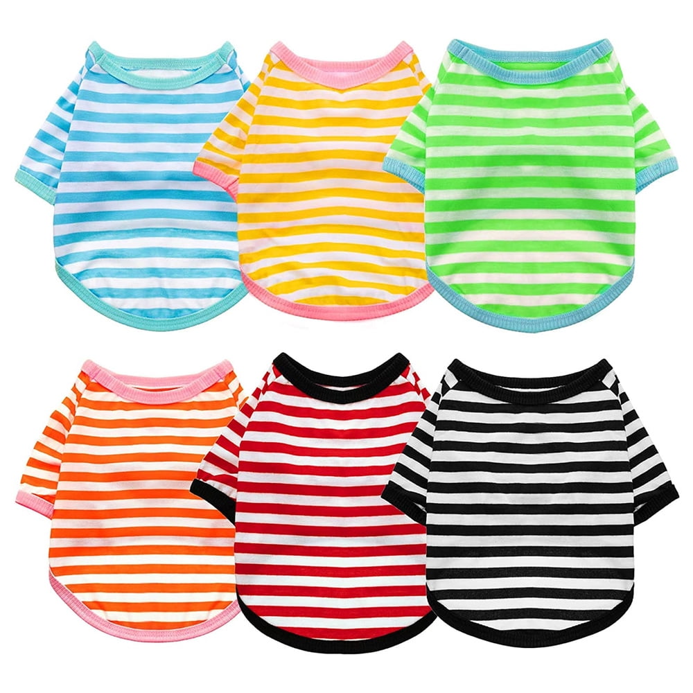 Click here for Taiwo 6 Pieces Of Dog Stripe T-Shirt Dog Shirt Bre... prices
