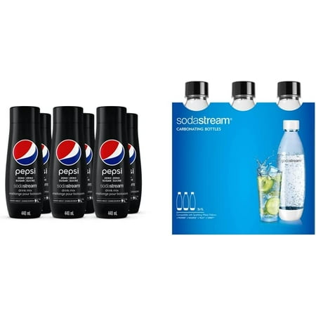 Pepsi Zero Sugar Flavour for SodaStream 440mL (Makes 54L), Pack of 6 ...