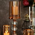 Efavormart 15" Tall Gold Metal Pillar Votive Candle Holder With ...