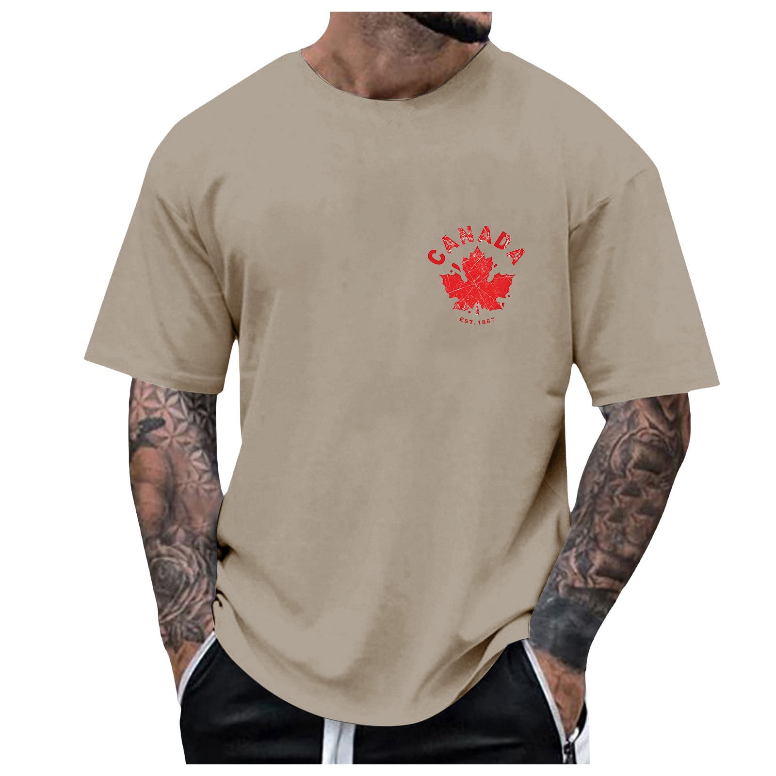 Click here for Ediodpoh Mens Summer Fashion Canada National Day P... prices