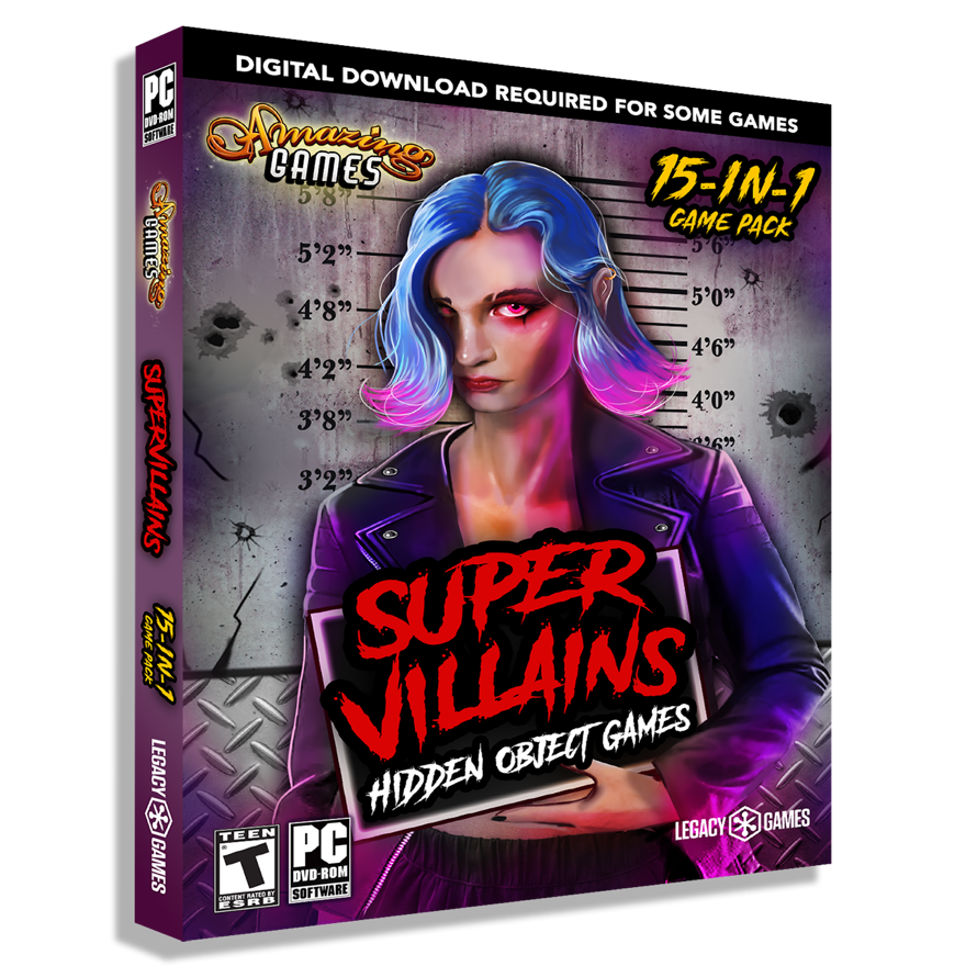 Supervillains: 15 in 1 Hidden Object Game Pack, Legacy Games, PC, L ...