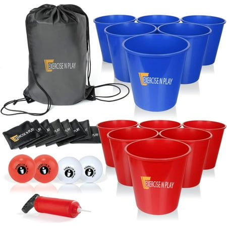 Backyards Pong Games | Giant Yard Pong Bucket Yard Pong Game Set with ...