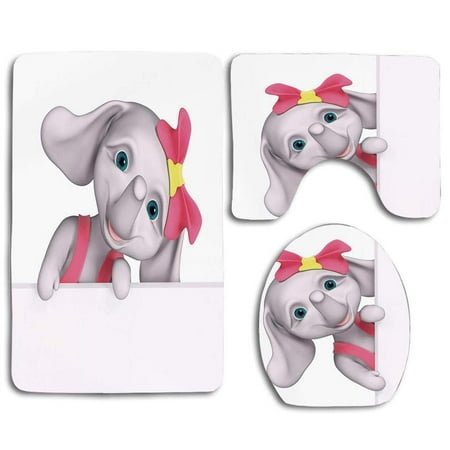 XDDJA Elephant Nursery Funny Cartoon Character Saying Hello Peaking 3d ...