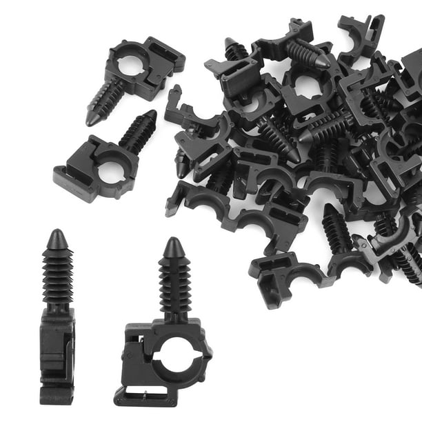 20pcs 40.6mm Black Plastic Car Auto Wiring Harness Retainer Clip for ...