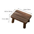 Mini Square Stool Ladder Small Step Vanity Chair Foot Plant Shelf ...