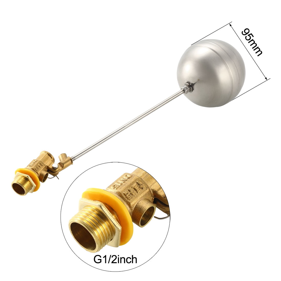 DN15 Water Sensor Float Stainless Steel Floating Valve Ball 18mm Thread ...