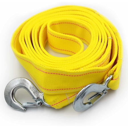 Heavy Duty Tow Strap with Safety Hooks | 1.8” x 13’ | 11000 LB Capacity ...