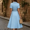 KLHDSF Summer Dresses For Women 2026 V-Neck Short Sleeve High Waist ...