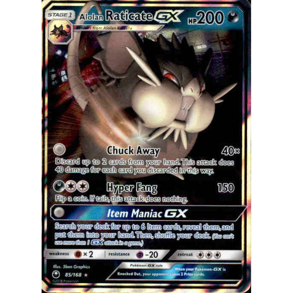 Pokemon Celestial Storm Alolan Raticate-GX #85 - Walmart.com - Walmart.com