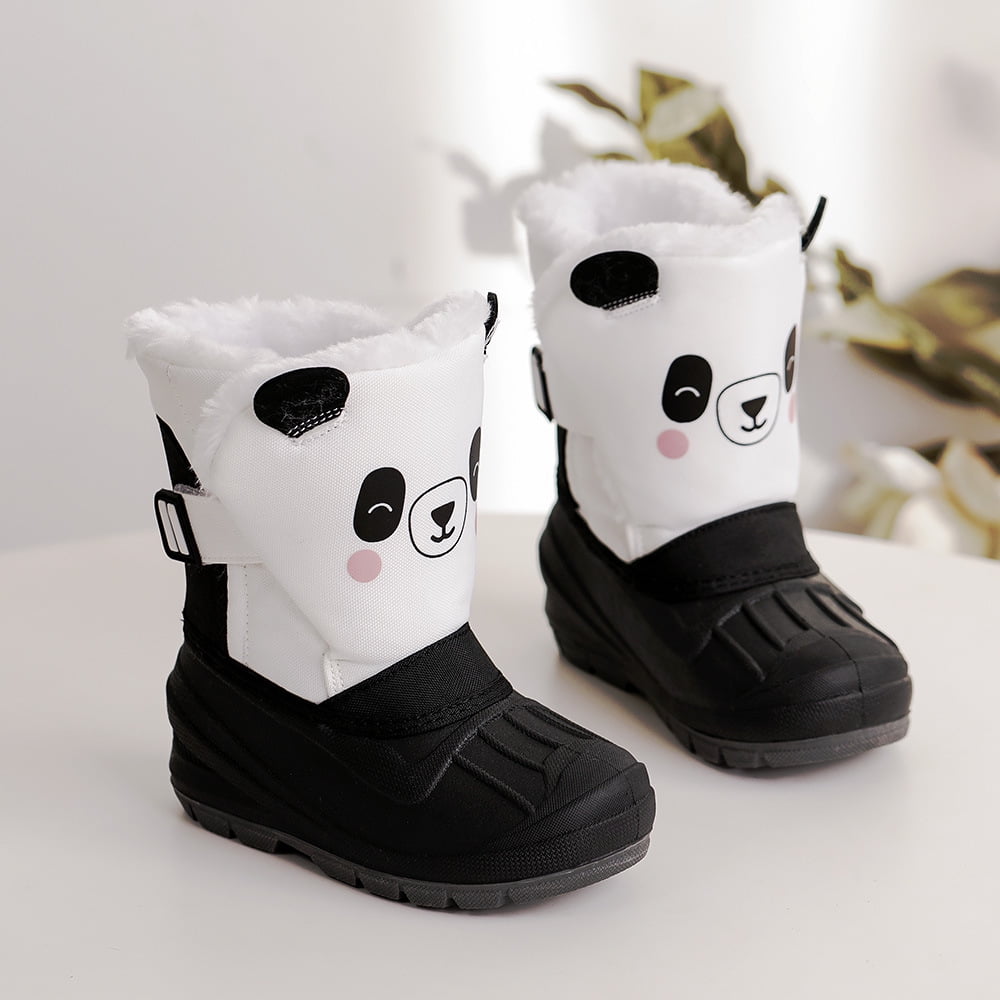 Boys Girls Winter Snow Boots Cartoon Thermal Water Repellent Antiskid ...