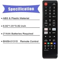 Samsung Original BN59-01315J Replacement Remote Control for 4K UHD Smart TV - New & Working ...