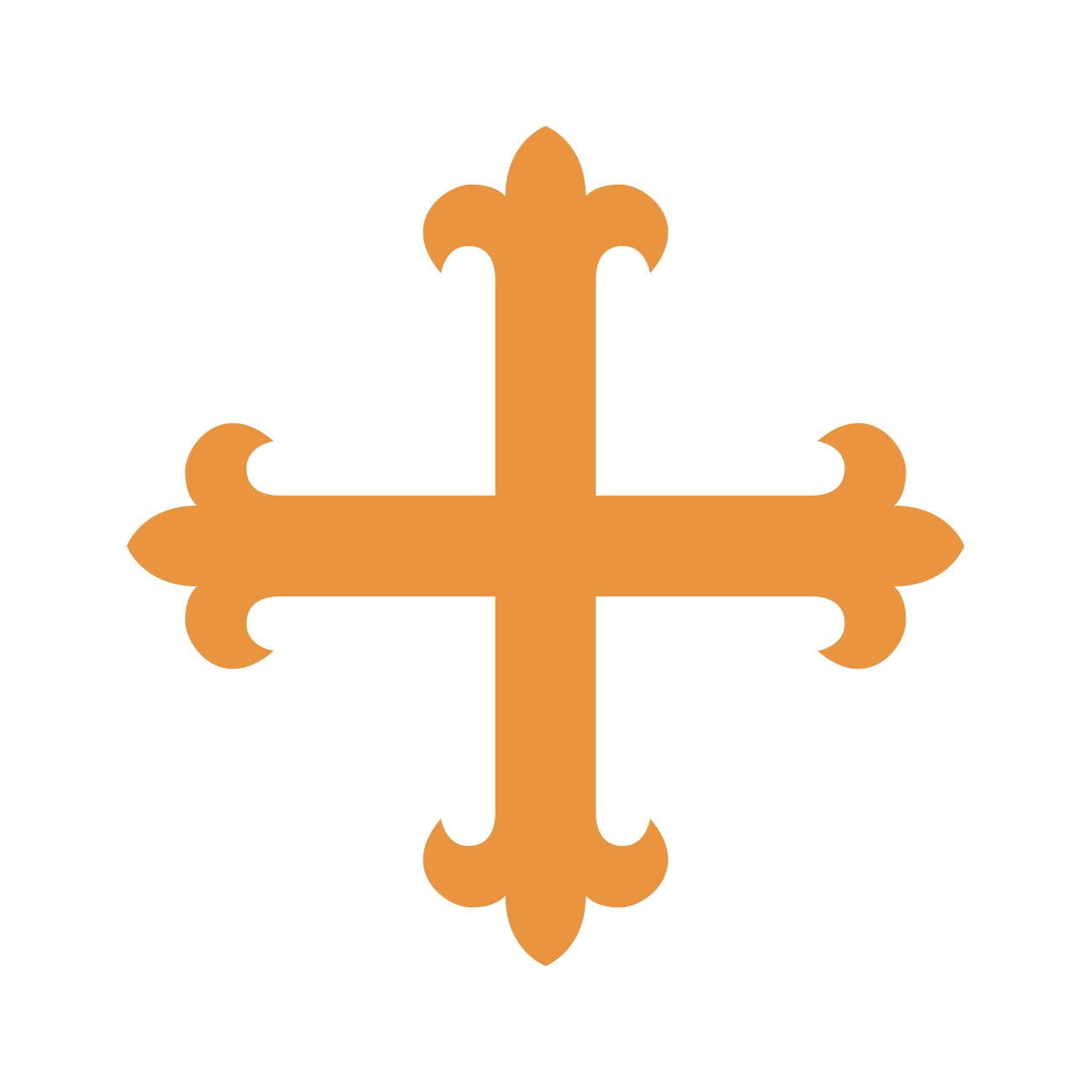 Cross Fleury Sticker Decal Die Cut - Self Adhesive Vinyl - Weatherproof ...