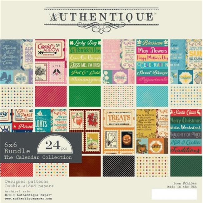 Authentique Paper CAL-066 6 x 6 in. Double-Sided Cardstock Pad ...