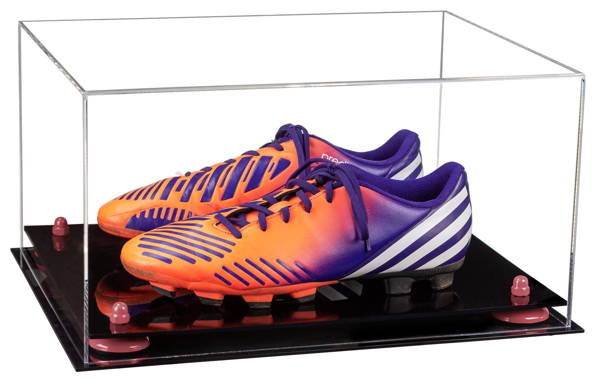 Clear Acrylic Shoe Pair Display Case for Soccer Cleats Football Cleats ...