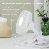 ESULOMP 6-inch Small Fan Rotating Shaking Head Wall-mounted Ceiling Fan ...
