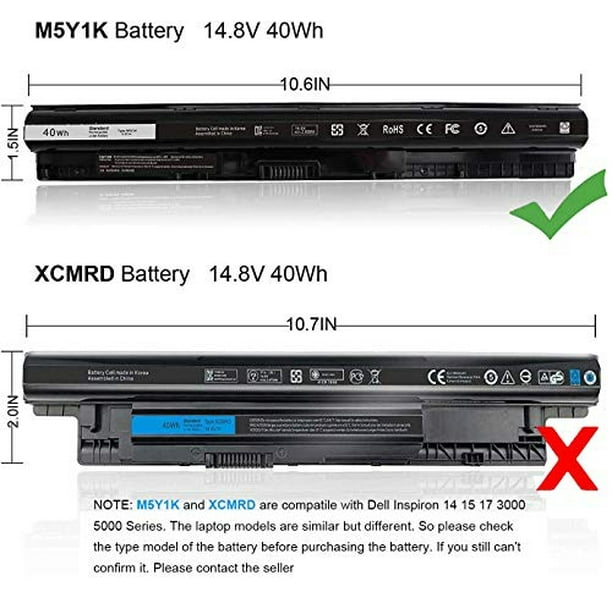 40Wh M5Y1K 14.8V Batería para Dell Inspiron 15 5000 3000 Series 5566 5 | Bodega Aurrera en línea