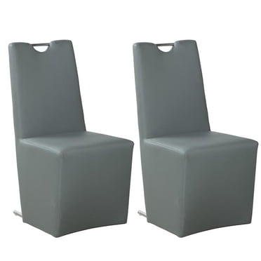 Milan Sully Handle-Back Contemporary Side Chair in Gray (Set of 2 ...